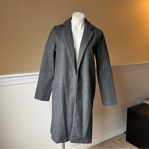 Zara | Jackets & Coats | Zara Felt Texture Coat Gray 57042086 | Poshmark